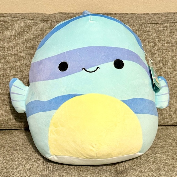 Squishmallows | Toys | Nwt Squishmallows 4 Leland The Blue Striped Fish ...